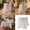 AOOOWER Romance Floral Pattern Lace Table Cover Suitable For Rustics ...
