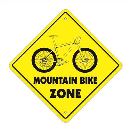 SignMission X-MOUNTAIN BIKE 12 x 12 in. Mountain Bike Crossing Zone ...