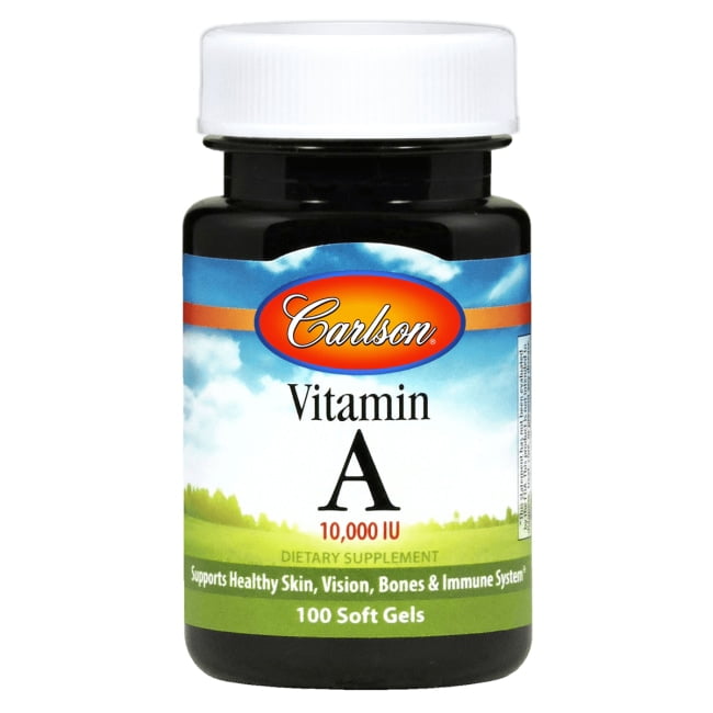 Carlson Vitamin A 10,000 Iu 100 Sgels - Walmart.com