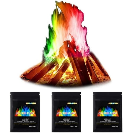 3 Packs Magical Bonfire Flame Stain Color Changing Powder Create ...