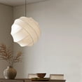 LittleGlovo Japanese Modern Silk Pendant Light Chic Wabi-Sabi Fabric ...
