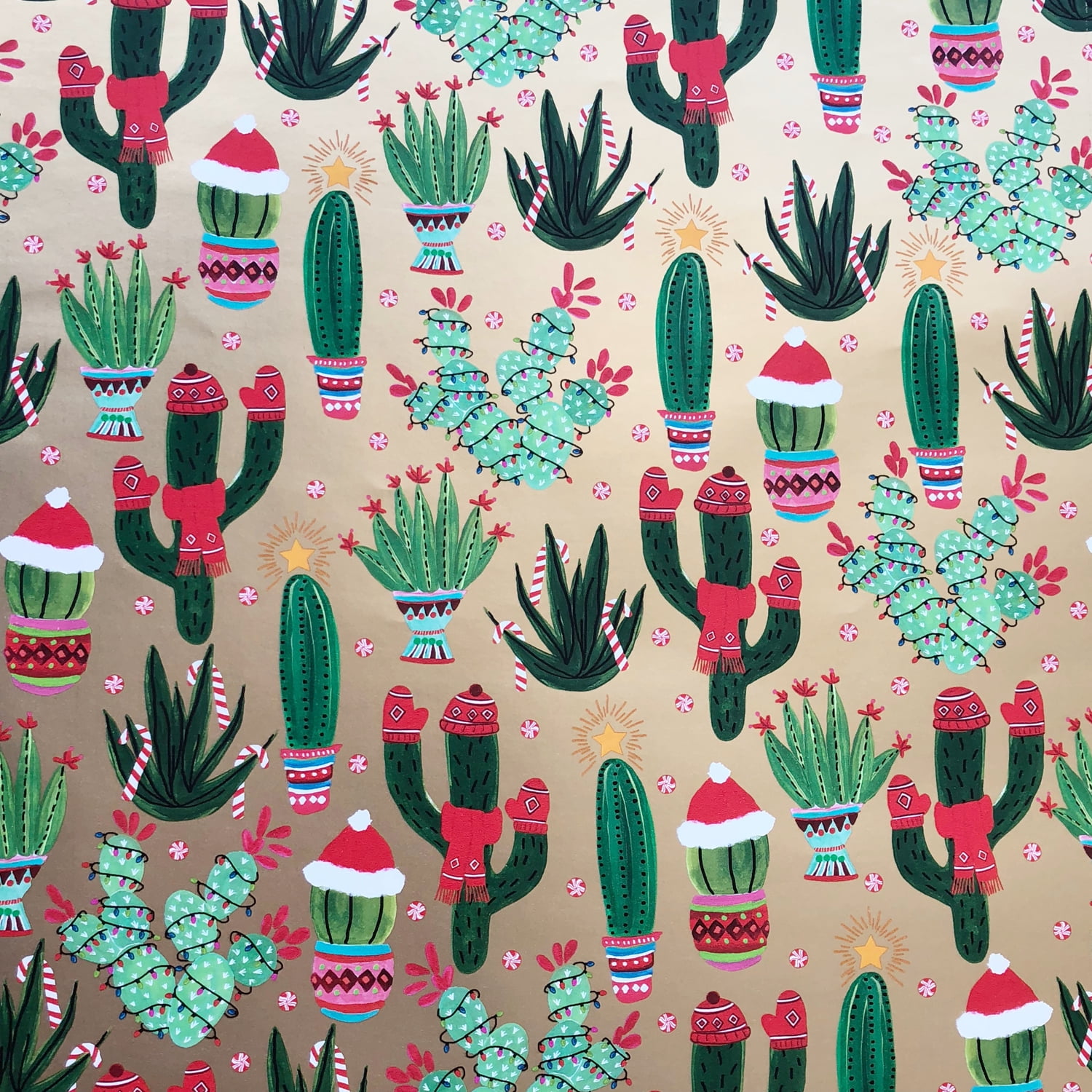 JAM Industrial Bulk Wrapping Paper 1 Pack Christmas Cactus Gift Wrap jam-industrial-bulk-wrapping-paper-1-pack-christmas-cactus-gift-wrap