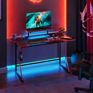 Arozzi Arena Leggero Gaming Desk with Full Surface Mousepad - Black ...