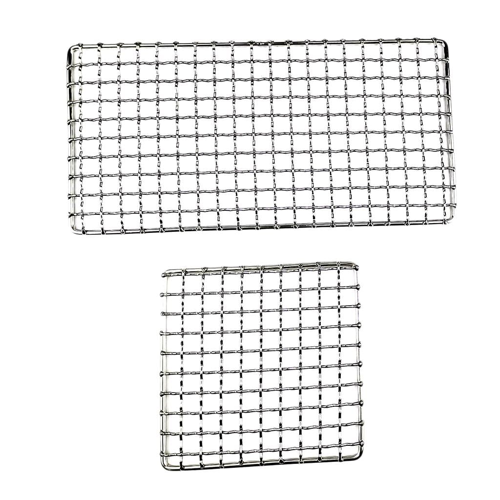 barbecue Mesh Mat Set Of 2 - Non Stick Barbecue Grill Sheet - Stainless ...