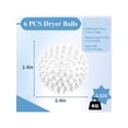 6 Pack Laundry Balls For Dryer Reusable Plastic Pellet Packs Fabric ...