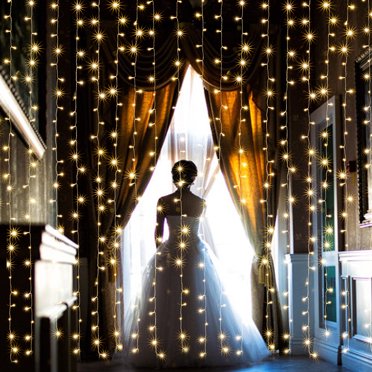 42 LED Solar Powered Window Drape String Light - Walmart.com