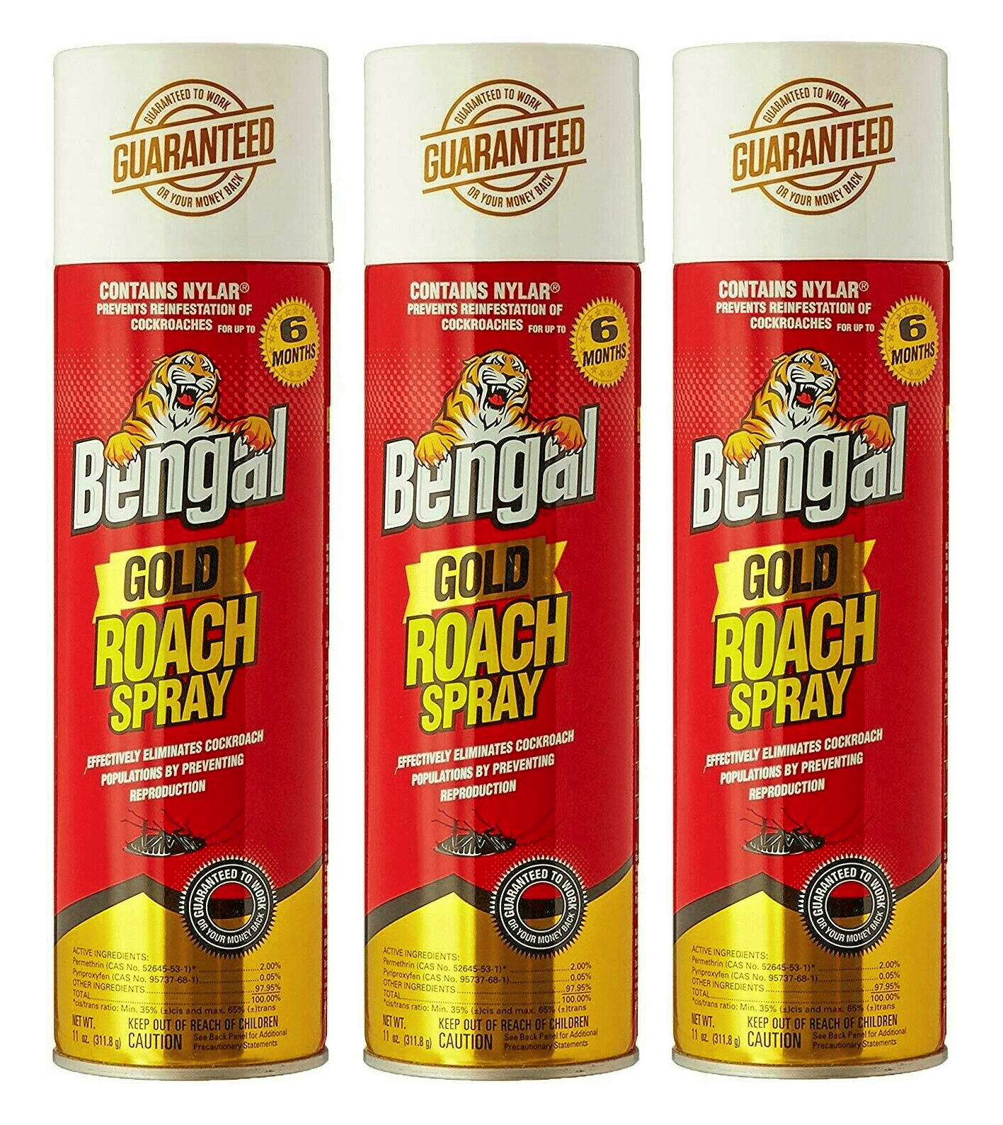 Bengal Gold Roach Killer Odorless Penetrating Spray 11 Oz 92464 (3 Pack ...