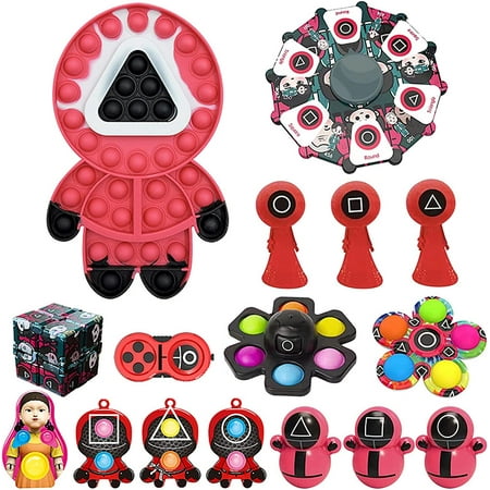 Squid Games Simple Dimple Fidget Toy 2021 TV Fidget Toy Set Stress ...