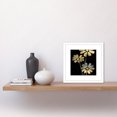 Gold Silver Leaf Style Flowers Floral Metallic Effect Foil Style Black ...