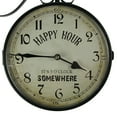 Upper Deck Metal Decorative Vintage Happy Hour Double Sided Wall Clock ...