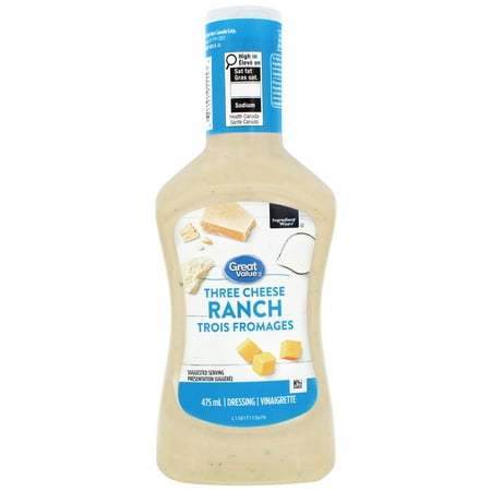 Great Value Three Cheese Ranch Dressing, 475 mL - Walmart.ca