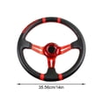 14" Carbon Steering Profound Dish with 4-Line Embroidery, Ergonomic Fit ...