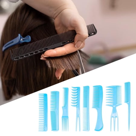 8 Pieces Hair Barber Combs for Beauty Salons Multiple Functions ...