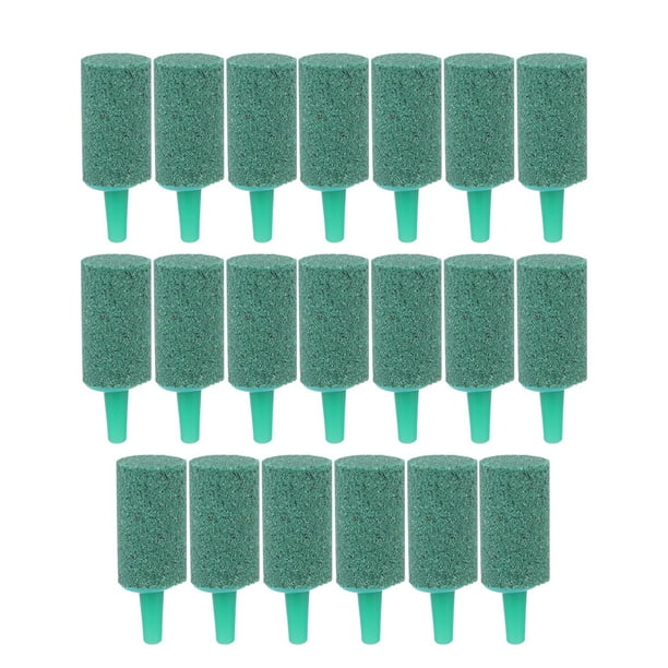 Air Stone,20PCS Green Sandstone Cylinder Aerated Stone Fish Tank ...