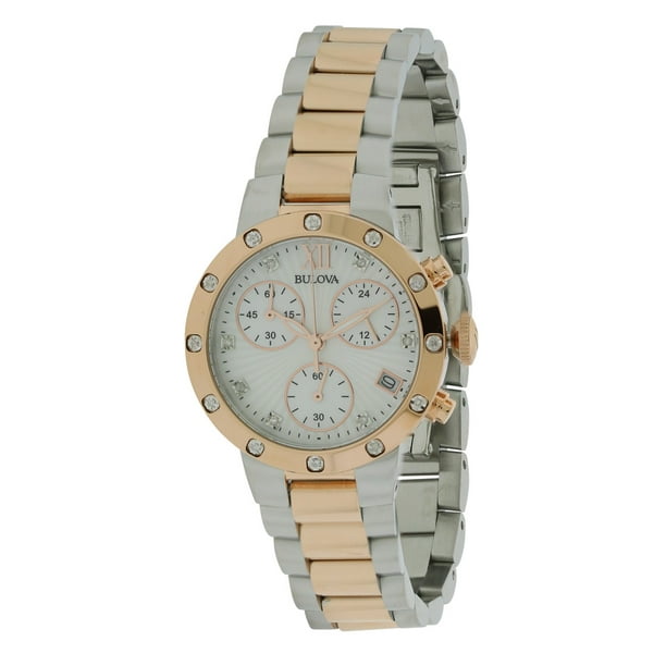 Bulova Maiden Lane Two-Tone Chronograph Ladies Watch 98R210 - Walmart.ca