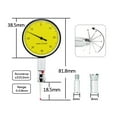 0-0.2mm Lever Dial Indicator Gauge With Measuring Ruby Probes Dial Test ...