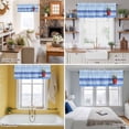 Kitchen Cafe Valance Curtain for Small Windows,Spring Flower Daisy Red ...