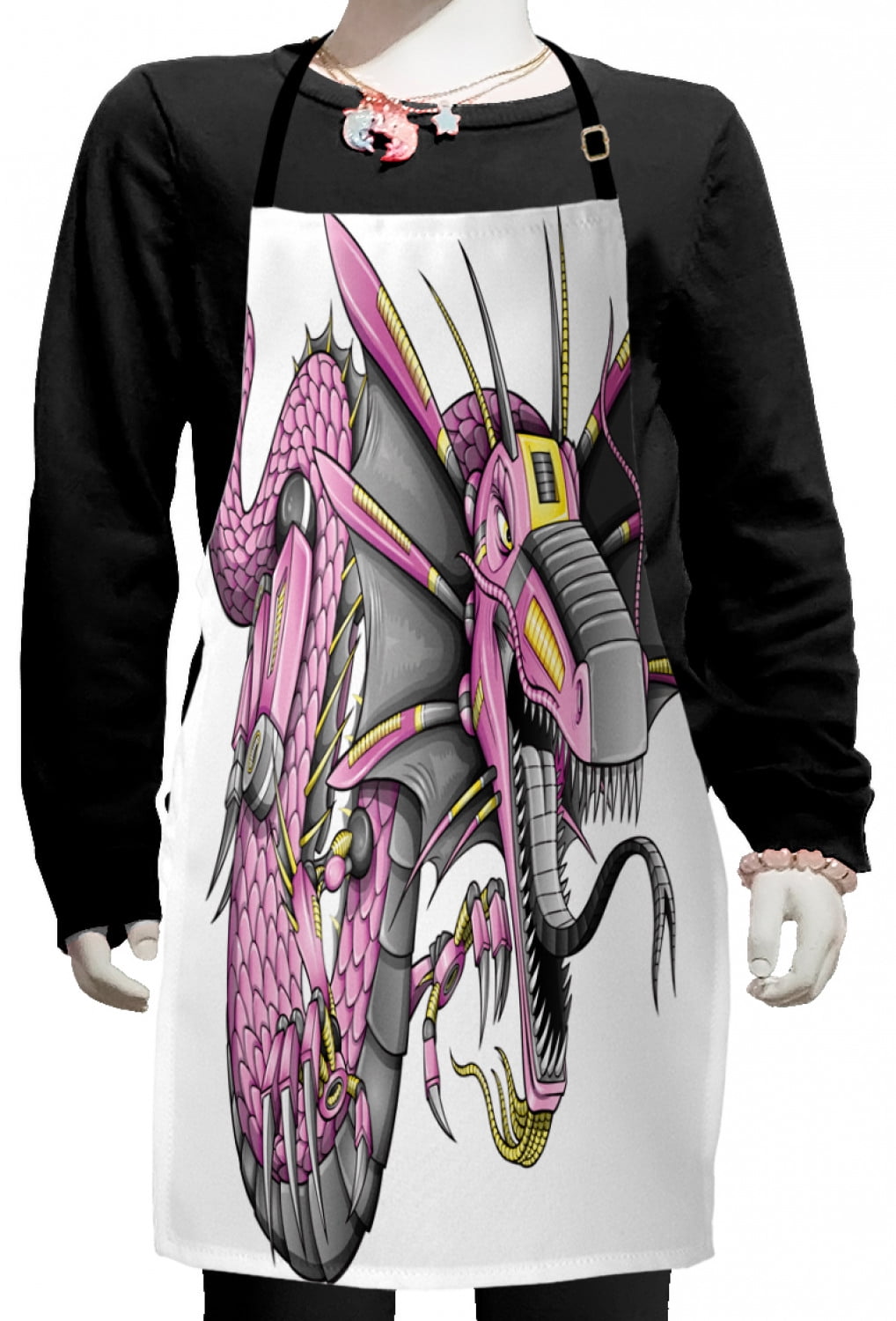 Dragon Kids Apron, Digital Robotic Cyborg Dragon Character Modern Game ...