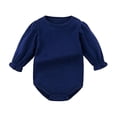 Antinious Toddler Solid Long Sleeve Round Neck Versatile Loose Indoor ...