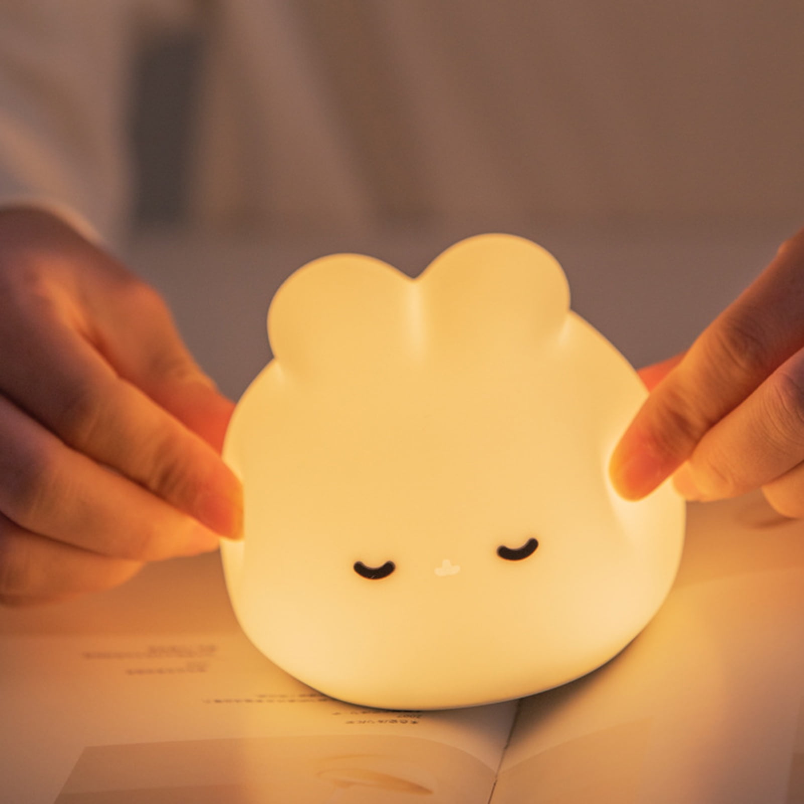 Hariumiu Cute Bunny Lamp Soft Lighting Adorable Appearance Flicker Free ...