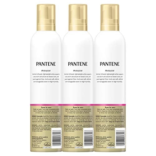 Mousse para Rizos Pantene Tame Frizz ProV Paquete de 3 19.8 onzas ...