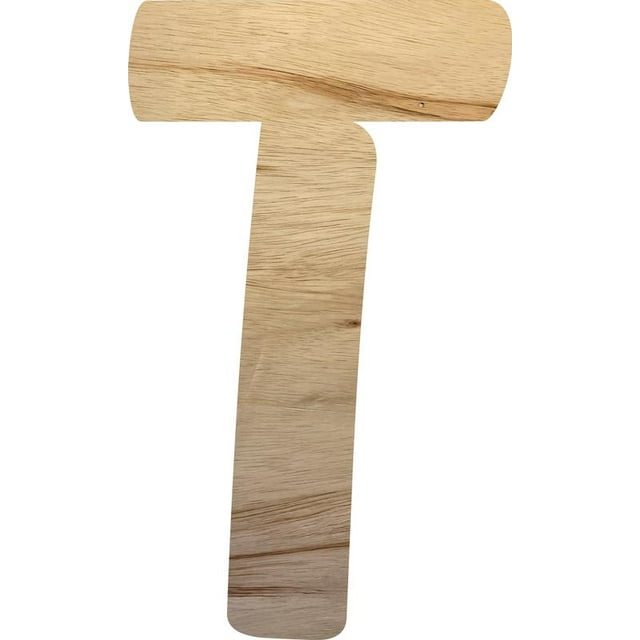 Wooden Large Letter T, Unpainted Wood 22'' Alphabet Craft Letter, DIY ...