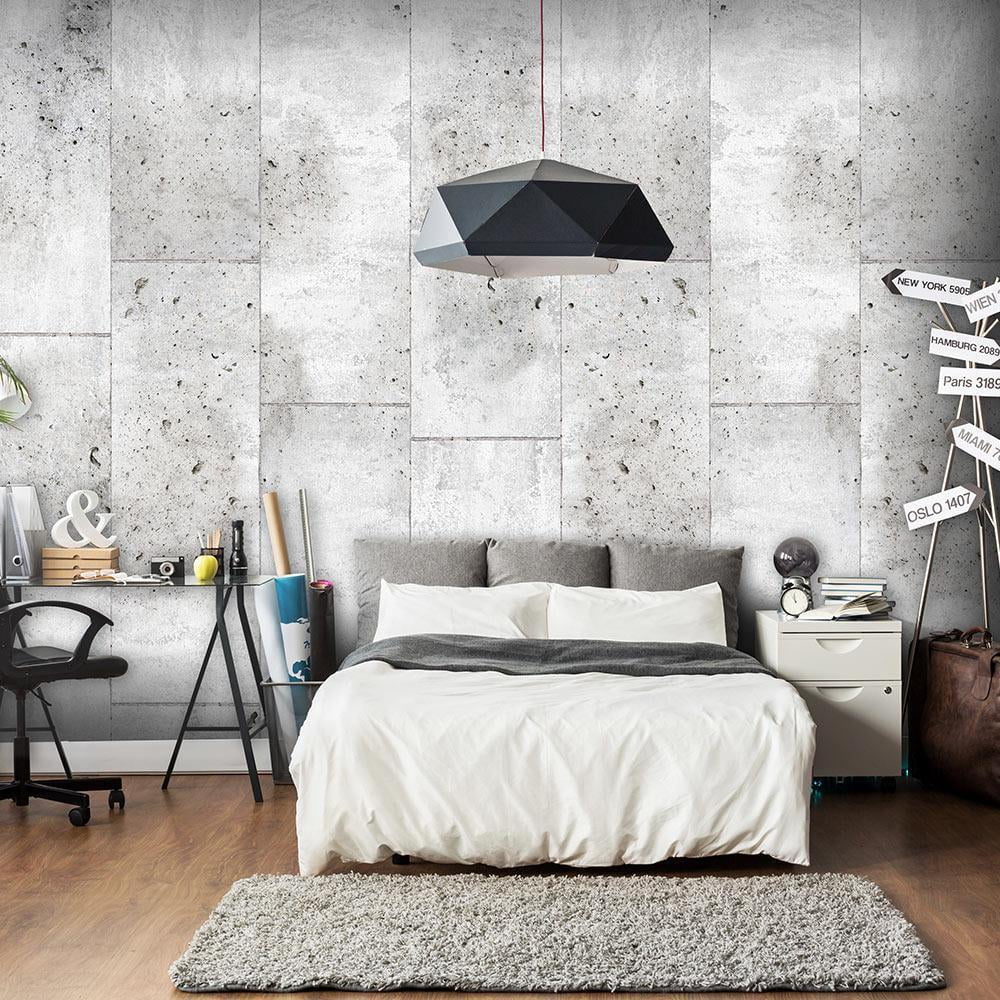 Repeating Wallpaper Roll - Concretum Murum - 32.8'L x 19.7"W - Walmart.com