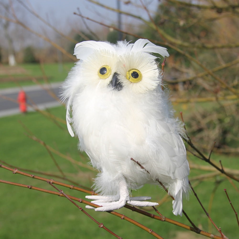 Artificial Owl Simulation Foam Bird Feather Ornaments DIY Craft for ...
