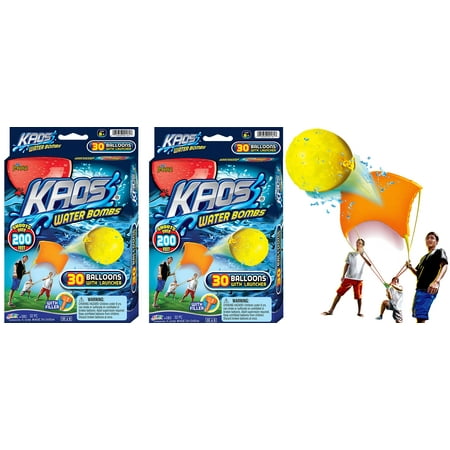 Kaos Water Balloon Launcher, (2 Packs) Water Balloon Slingshot, 30 ...