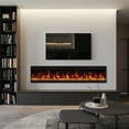cooboom 30'' Electric Fireplace Insert, 4.3'' Ultra-Thin Wall Mounted ...