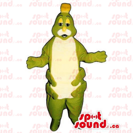 Customised Green Caterpillar Bug SPOTSOUND Mascot With Beige Belly ...