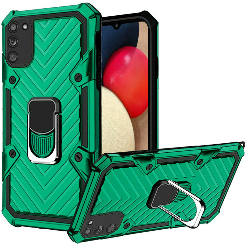 Kaleidio Case For Samsung Galaxy A02s 5G [Victory Hybrid] 2-Piece Shockproof [Ring Stand] Impact ...