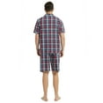 Vulcanodon Men's Cotton Pajama Set, Plaid PJ Lounge Sleepwear, Button ...