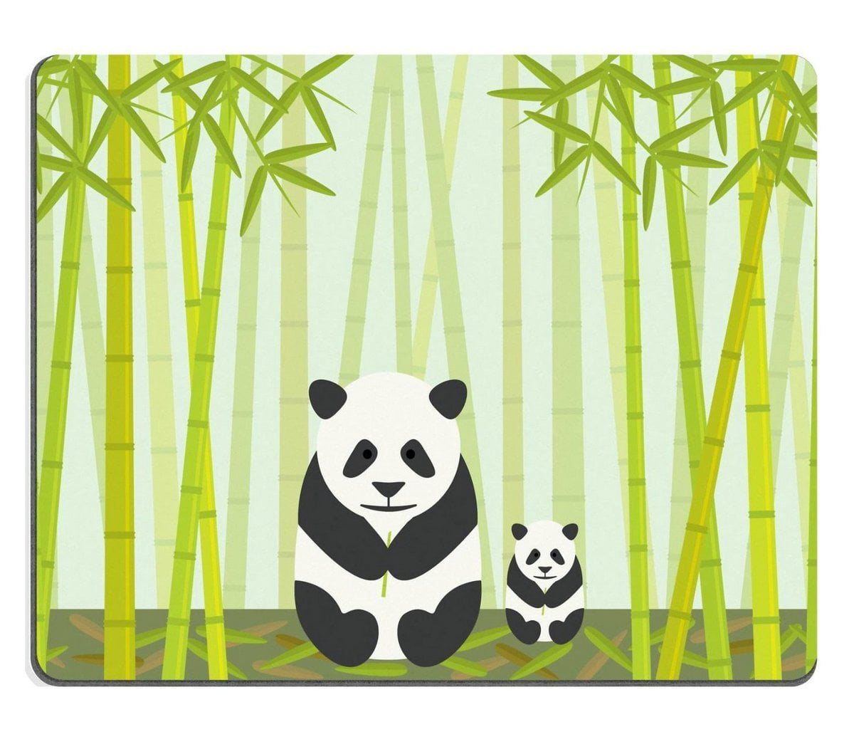 POPCreation Pandas Eating Bamboo Mouse pads Gaming Mouse Pad 9.84x7.87 ...