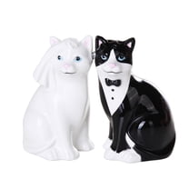 American Shorthair Grey Kitty Cat Spice Salt Pepper Shakers Holder ...