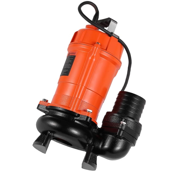 KFFKFF 1/2 HP Submersible Trash Pump, 2000 GPH, 120V Cast Iron Sump ...