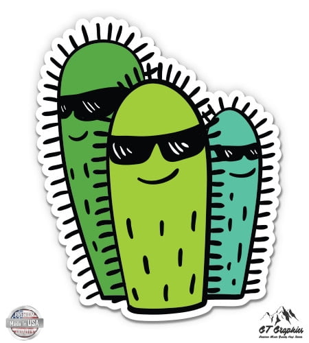 Cool Cactus Cacti Shades Funny - 8" Vinyl Sticker - For Car Laptop I ...