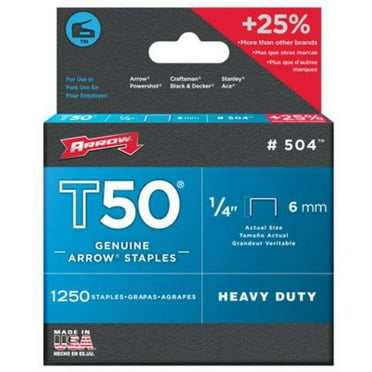 Arrow Fastener 7510S 5/8" T75 Staples 1000 Per Pack - Walmart.com