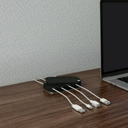 J Channel Desk Cable Organizer Kit– 5 Black Raceway Channels -by Edison ...