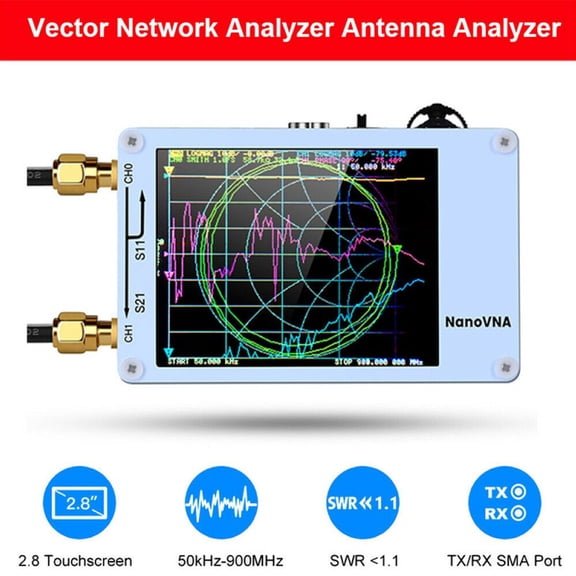 Vector Network Antenna Analyzer 10KHz-1.5GHz MF HF VHF UHF With SD Card ...