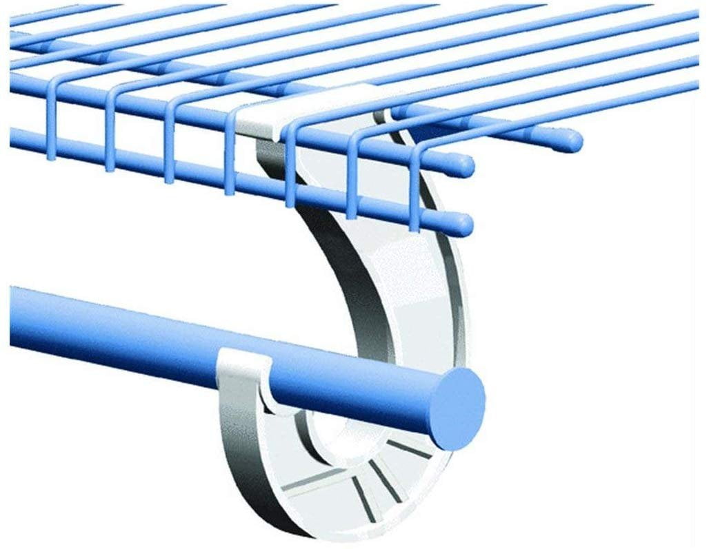 2 x SuperSlide White Closet Rod Support Pack of 2 - Walmart.com ...