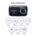 Nextbase 222 Compact Dash Cam in Black 2.5" HD IPS Screen, 1080p Full ...