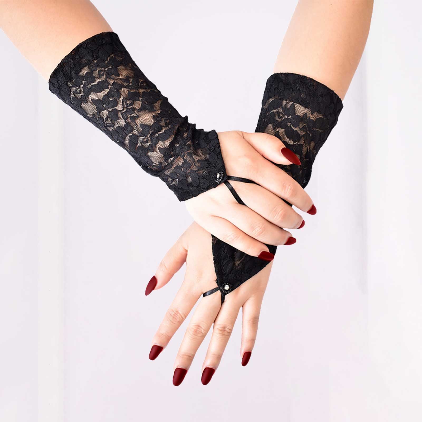 Click here for Hhspeishii Elegant Fingerless Wedding Gloves Lace... prices