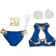 Chun Li Themed Blue Bikini Swimwear Two Piece Set Stylish Bathing ...