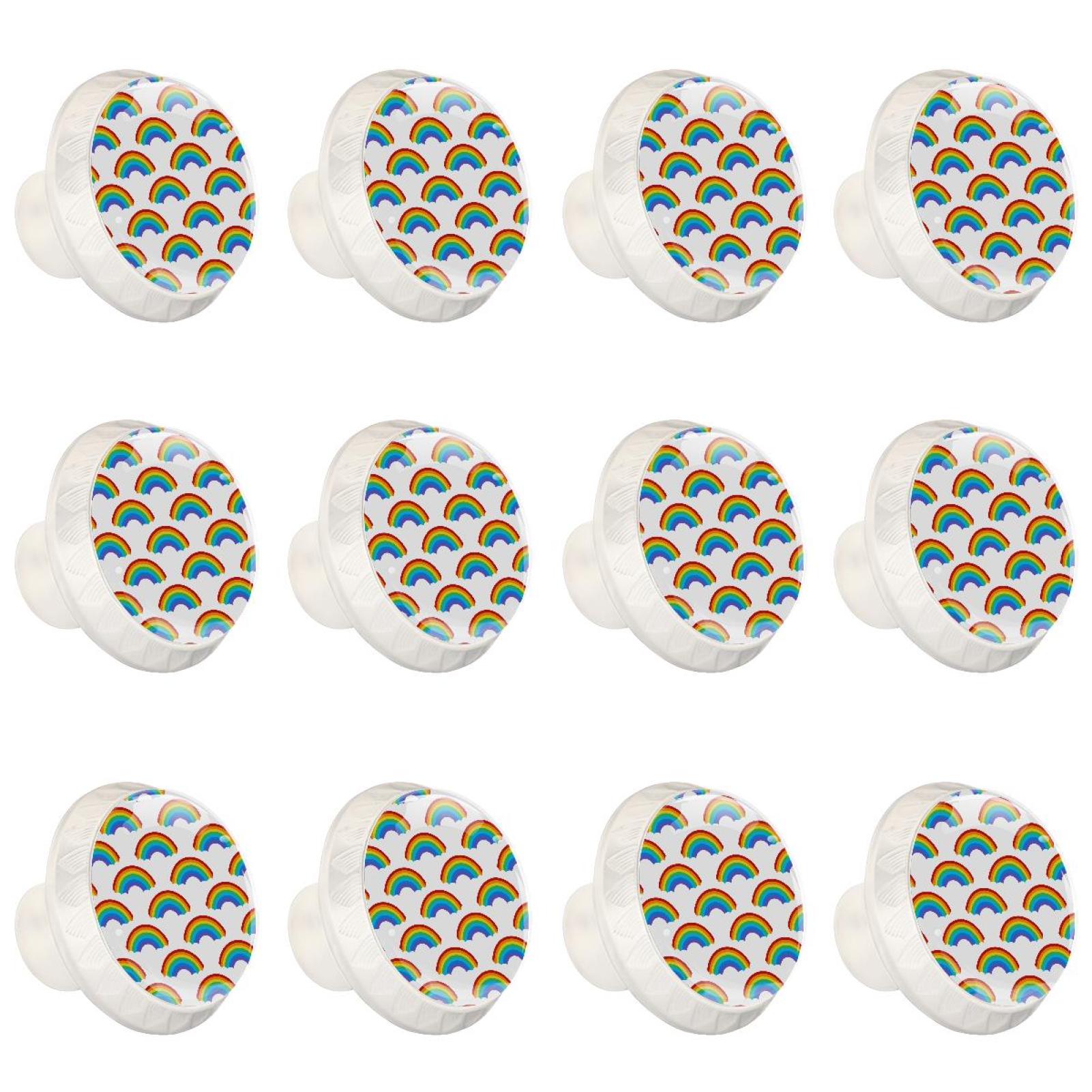 12 Pcs Rainbow Design Knobs for Kitchen Cabinet Cupboard Dresser ...