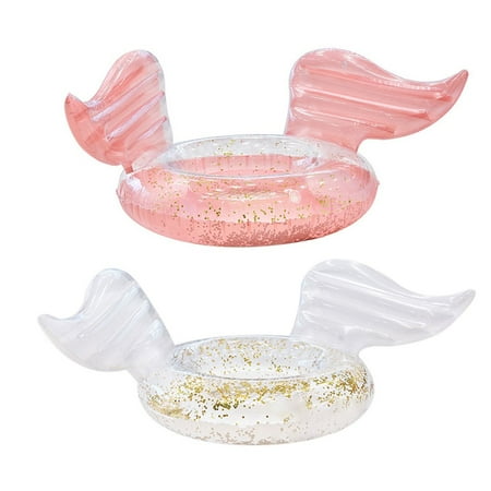 Global Angel Wings Inflatable Swim Float Ring, Confetti Transparent ...