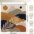 Abstract Landscape Shapes Print Shower Curtain,Cloth Fabric Waterproof ...