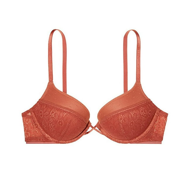 Victoria's Secret Bombshell Plunge Push-up Add 2 Cup Bra Ginger Glaze ...
