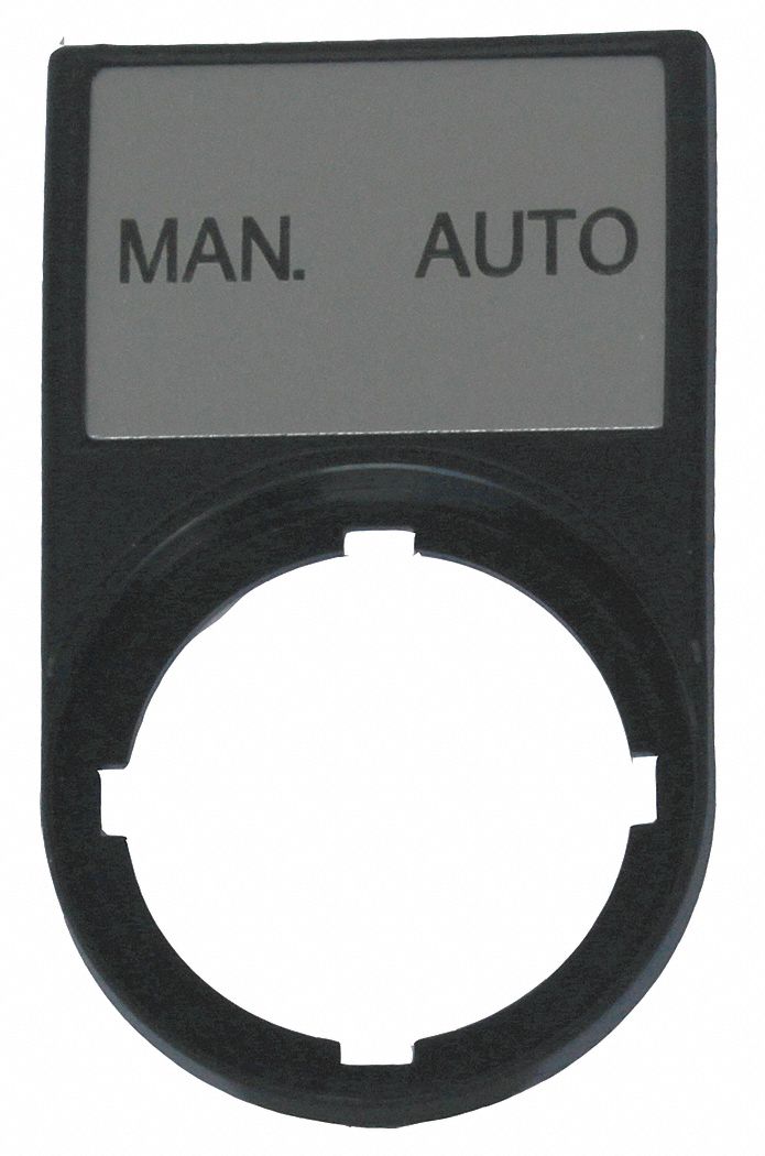 Eaton Legend Plate,Rectangular,Man-Auto,Black M22S-ST-GB11 - Walmart.com