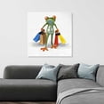 Begin Home Decor 2080-3636-AN27 36 x 36 in. Funny Frog with Shopping ...
